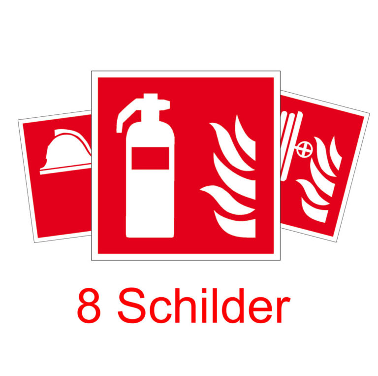 Schilderset Brandschutzzeichen + Sammelplatz und Fluchtweg ...